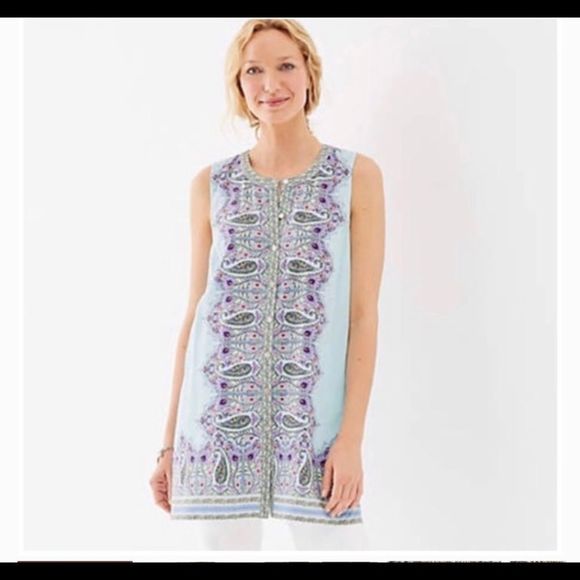 J. Jill | Dresses | Host Pickjjill Sky Blue Paisley Shift Dress | Poshmark